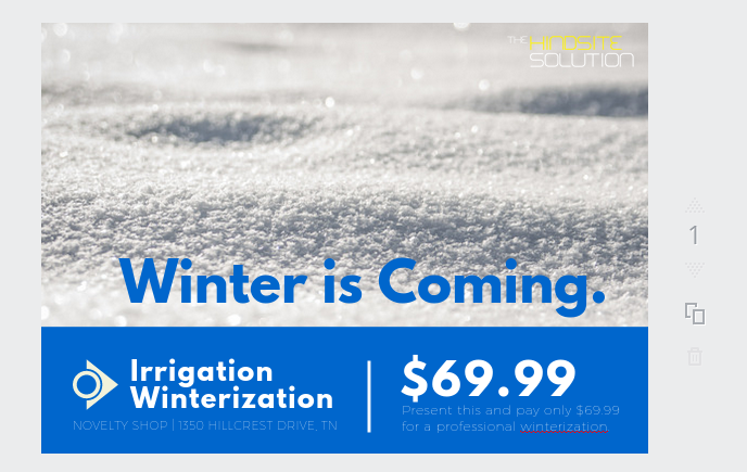 How to Create a Beautiful Winterization Postcard for Your Irrigation ...